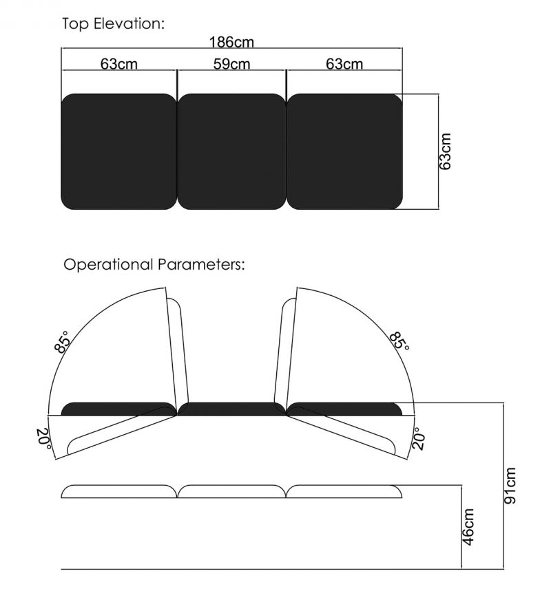 3 Section Outpatients Plinth | Medi-Plinth